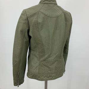 Guess | Jackets & Coats | Guess Leather Green Jacket | Poshmark